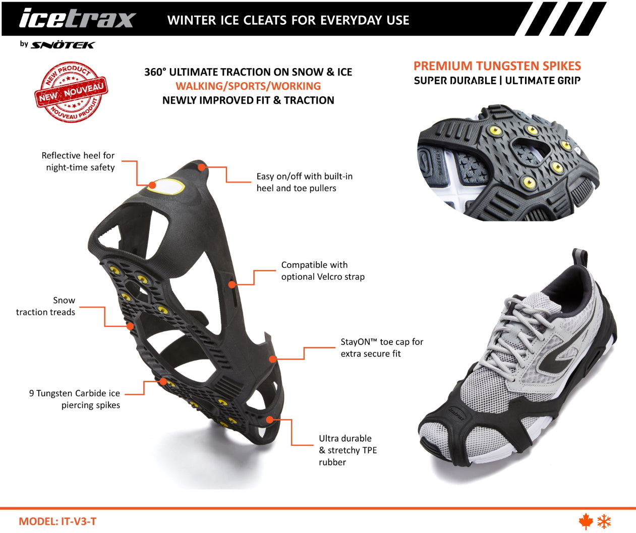 ICETRAX V3 Tungsten Ice Cleats - ICETRAX USA